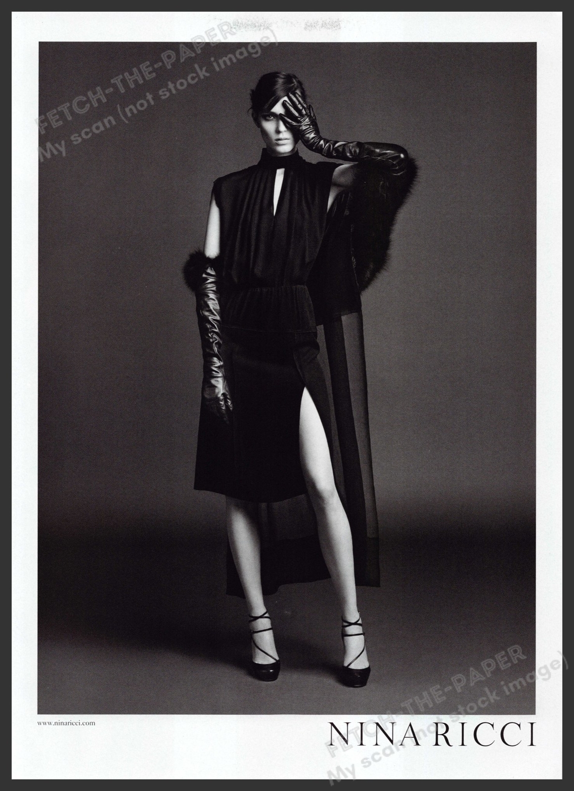 Nina Ricci 2010s Print Advertisement 2012 Legs Black & White High ...
