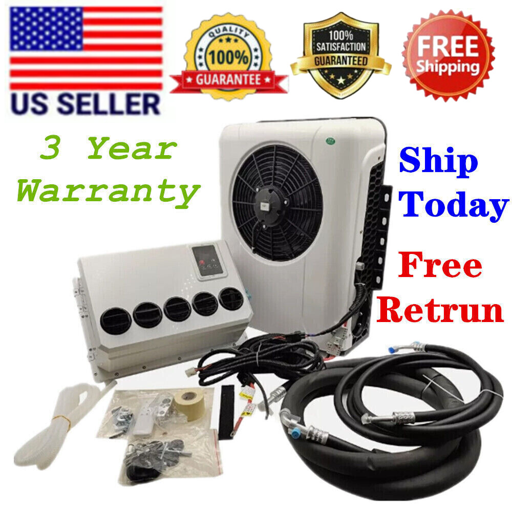 12V Split Mini RV Caravan Vans A/C 12000BTU Air Conditioner for Semi ...