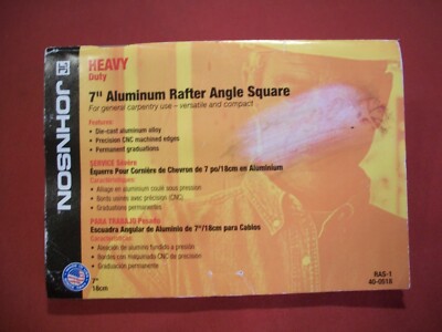 Rafter Angle Square Layout Booklet by Johnson Level & Tool | eBay