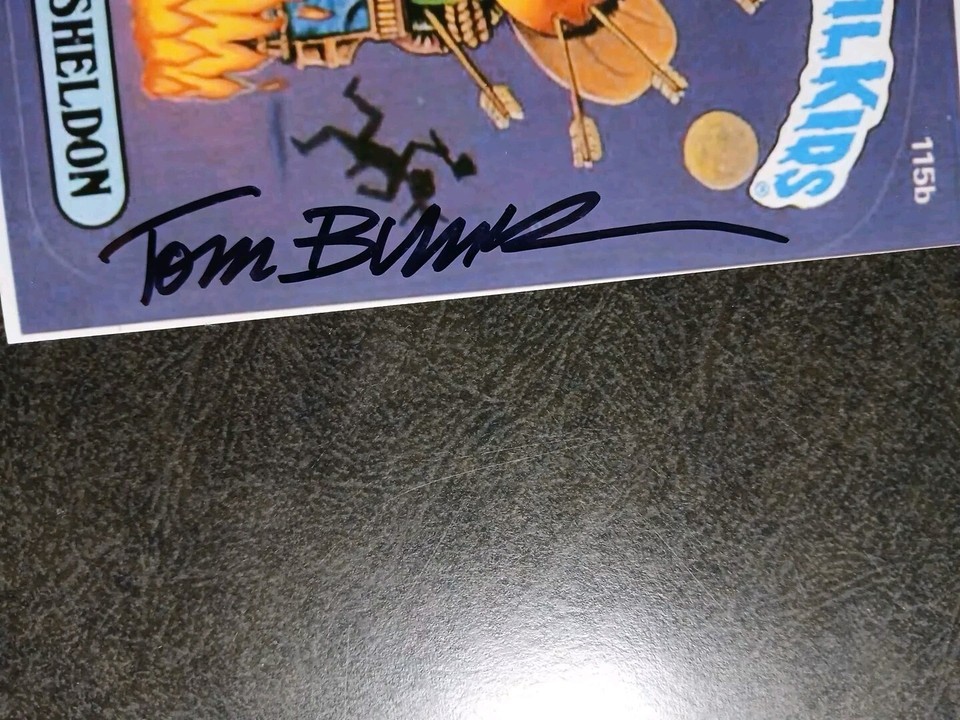 TOM BUNK Authentic Hand Signed 4X6 photo - CARTOONIST GARBAGE PAL KIDS ...