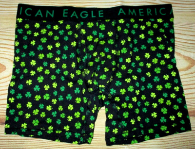 MENS AMERICAN EAGLE SHAMROCK BLACK BOXER BRIEF M (32/34) | eBay