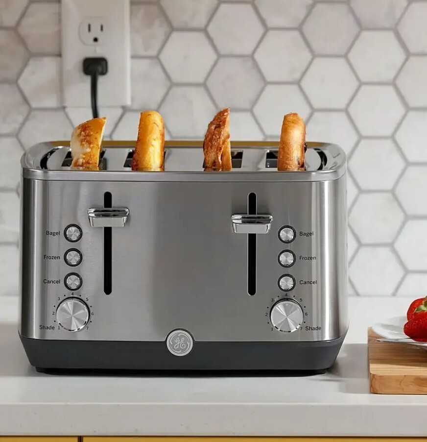 GE - 4-Slice Toaster, 1500 Watts, G9TMA4SSPSS - Stainless Steel | eBay