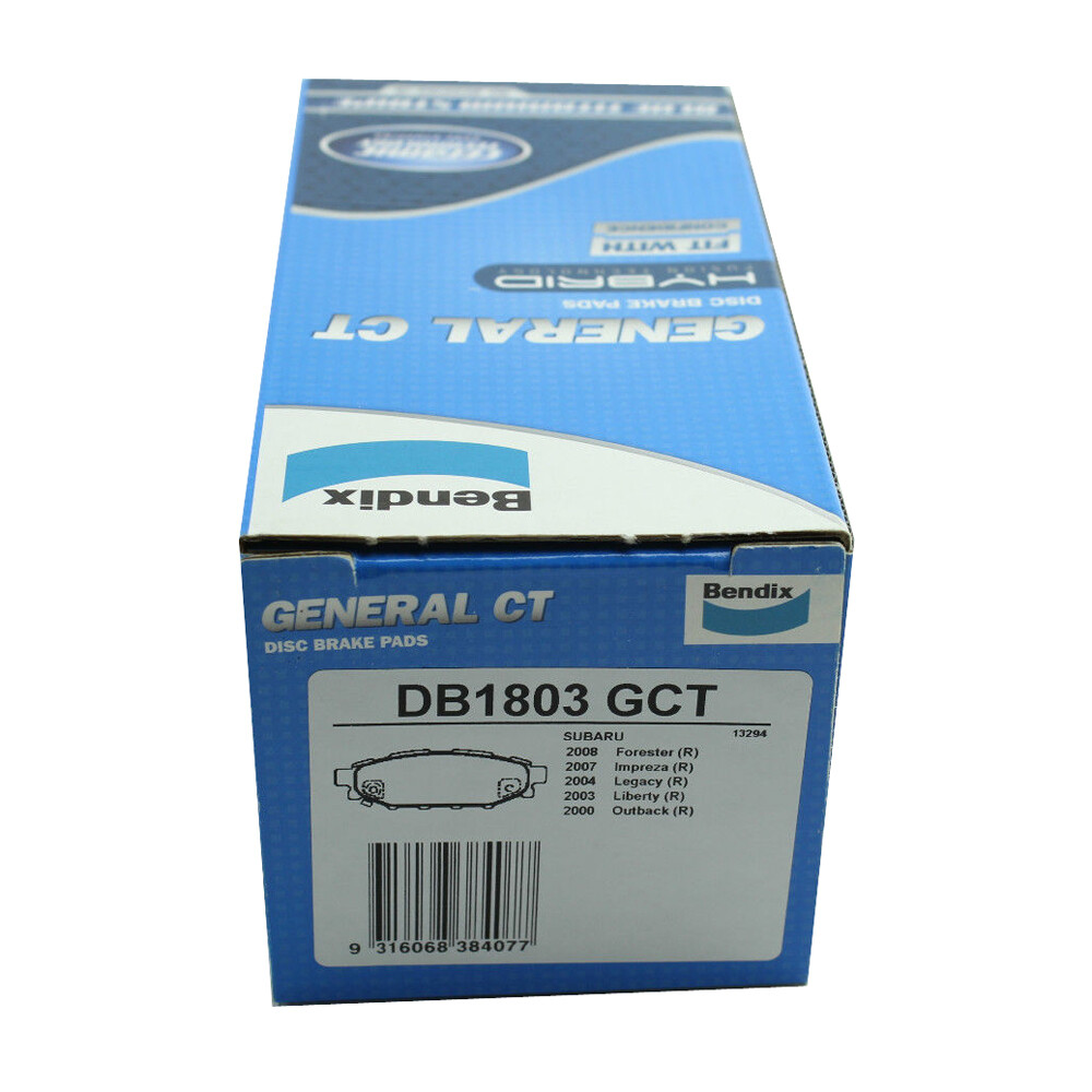 Bendix Rear General Ct Brake Pad Set Db1803 GCT Fits Toyota 86 GT for ...
