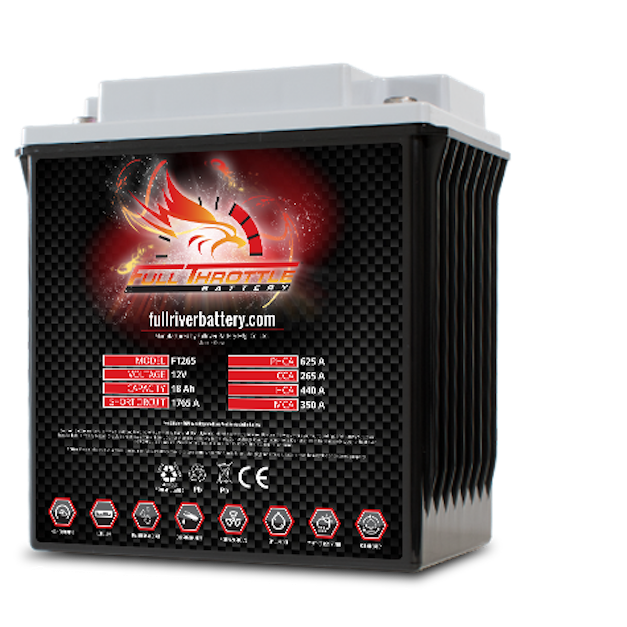 Full Throttle FT265 AGM Power Cell Car Audio Battery Full River FT 265 ...
