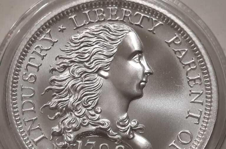 1792 BIRCH ONE CENT TRIBUTE – 2 OZ SILVER – LIBERTY PARENT OF SCIENCE ...