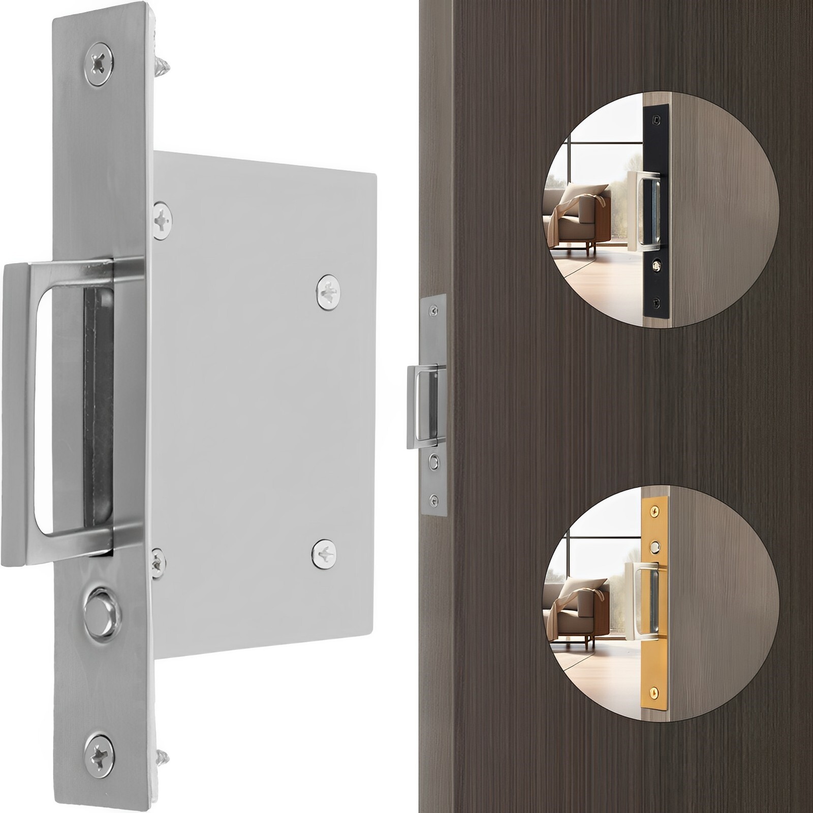 Pocket Door Edge Pull Sliding Door Pull Handle Door Pop-Up Hidden ...