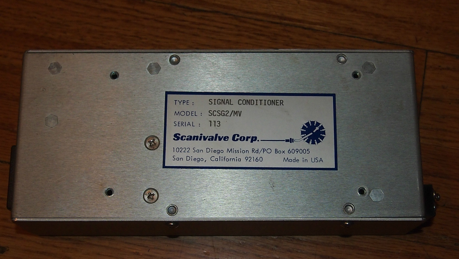 SCANIVALVE CORP. SIGNAL CONDITIONER MODEL SCSG2 #620 | eBay