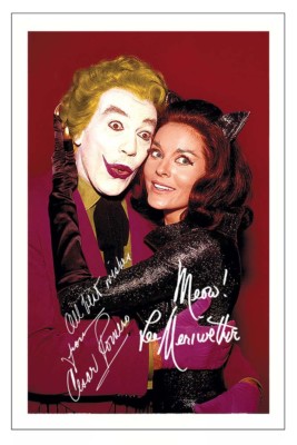 LEE MERRIWEATHER & CESAR ROMERO AUTOGRAPH SIGNED PHOTO PRINT THE JOKER ...