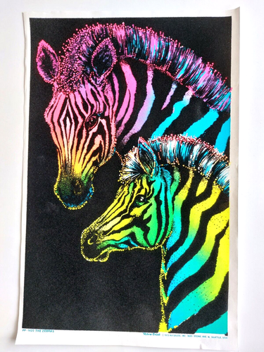 VINTAGE VELVA PRINT 1973. A A SALES VELVA POSTER PP-1420 THE ZEBRAS | eBay