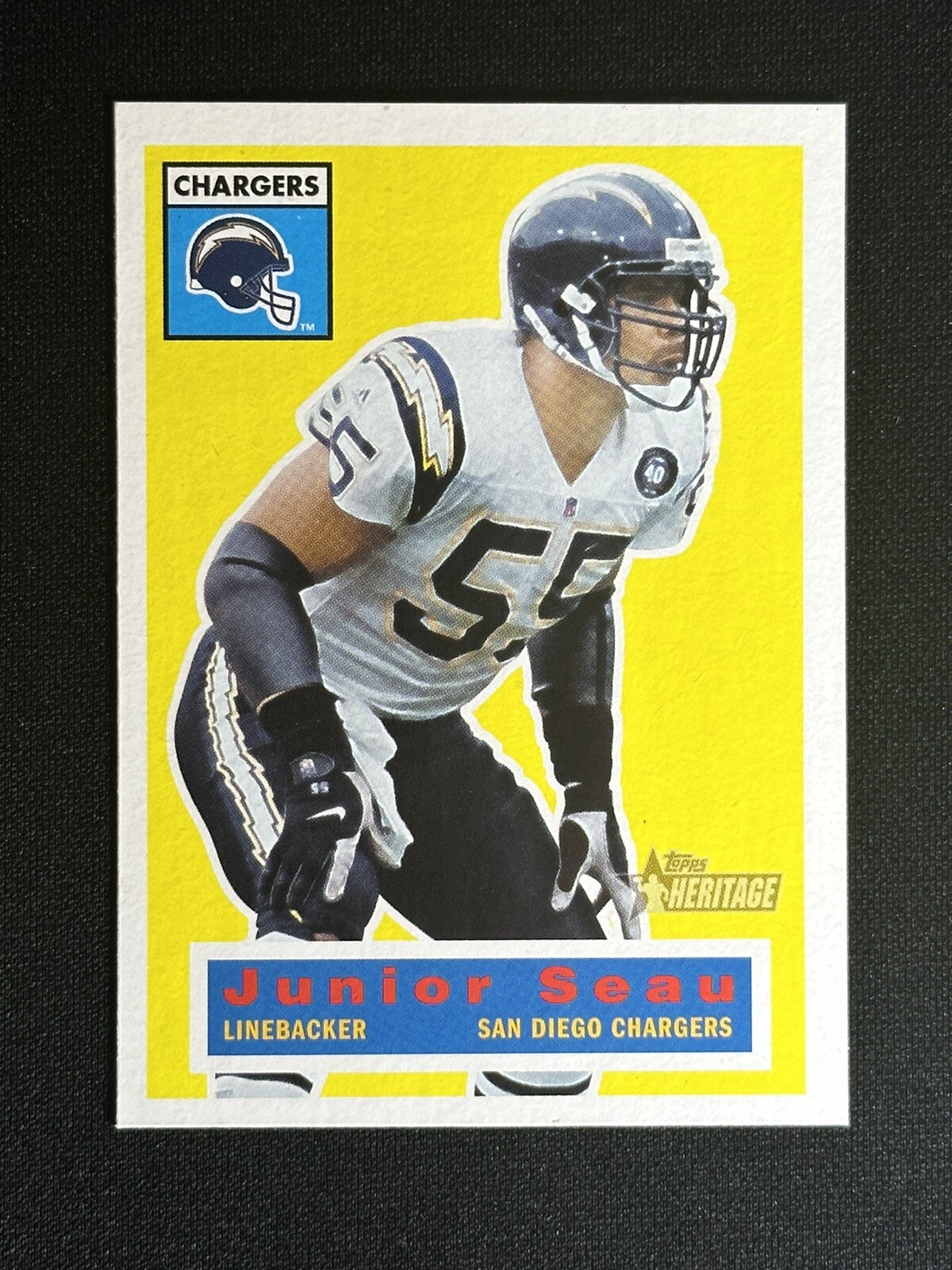 2001 Topps Heritage Junior Seau #4 Football Card San Diego Chargers HOF ...