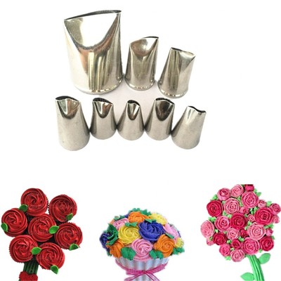 8Pcs Cake Decorating Tube Supplies Kit Dessert Icing Piping Tips Set ...