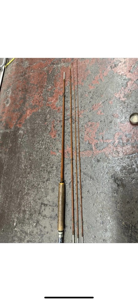 Weber 8’ 1/2 Monogram 1500 Bamboo Fly Rod Metal Decaled Tube Read ...