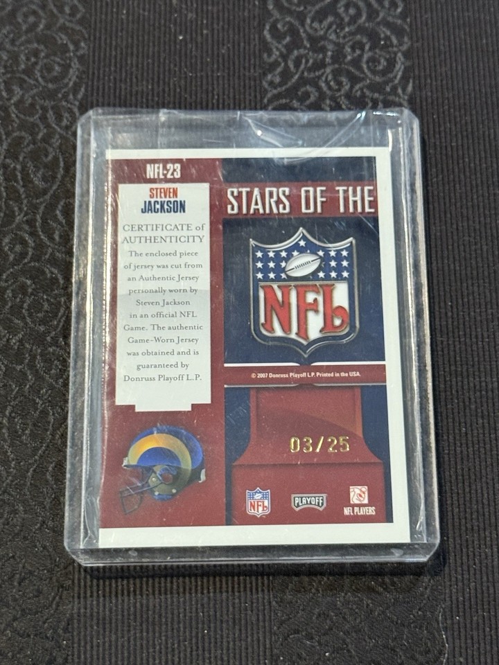 Steven Jackson 2007 Prestige Stars Of The NFL Patch #3/25 | eBay