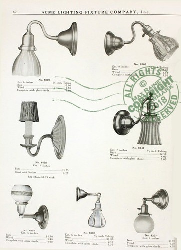 Acme Lighting Fixture Co 1922 Samples CATALOG chandeliers sconce lamps ...