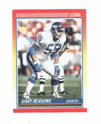 Gary Reasons Giants #55 Inside Linebacker #236 Score 1990 Football Card ...