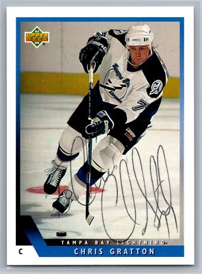 1993-94 Upper Deck #78 Chris Gratton Tampa Bay Auto Autograph READ ...