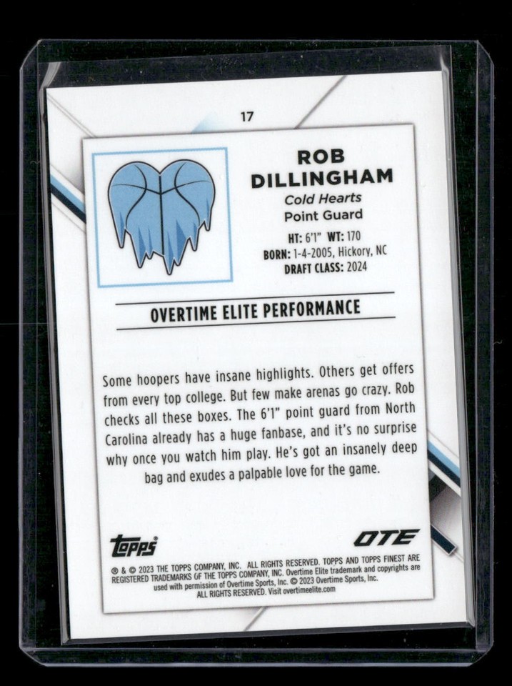 2022-23 Topps Finest Rob Dillingham Blue Refractor /150 SN #17 Card | eBay