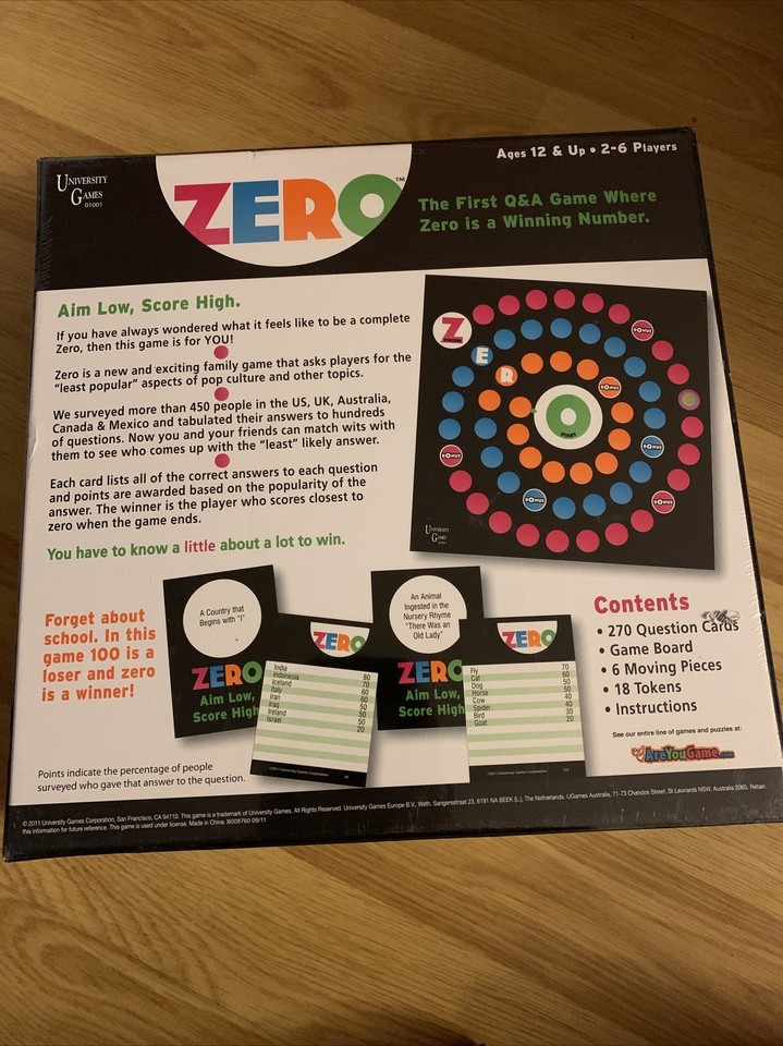 *NEW* “ZERO” BOARD GAME FACTORY SEALED FREE SHIPPING | eBay
