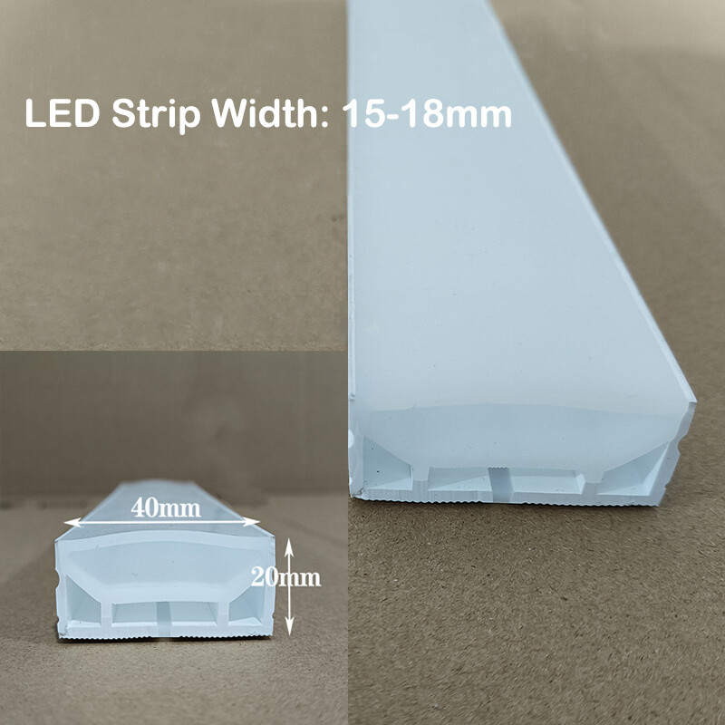 Silicone LED Channel System Cuttable Flexible Bendable DIY For LED ...