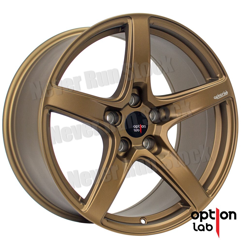OPTION LAB R555 18x8.5 5x108 40 OFFSET FORMULA BRONZE 5 SPOKES SPORT ...