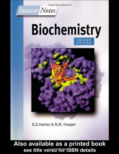 Instant Notes in Biochemistry By B.D. Hames, N. M. Hooper 9781859961421 ...