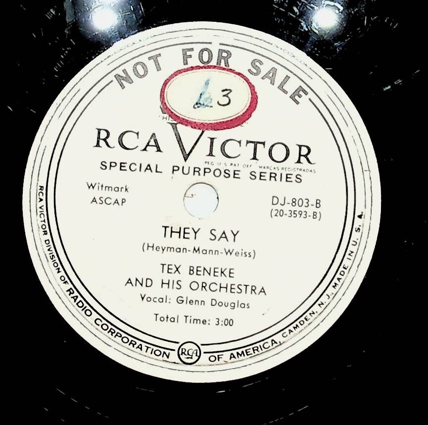 1949 Tex Beneke Orchestra I'm The Man With The Dreams They Say 78 ...