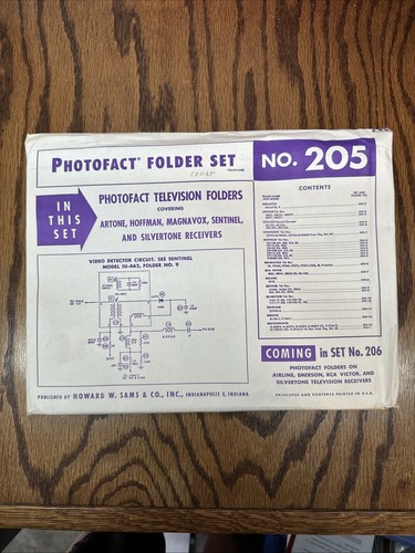 Sams Photofact Television Folder Set 205 | eBay