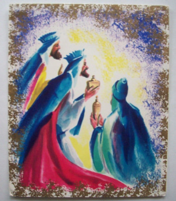 Wisemen bearing gifts 3 Kings Magi Christmas greeting card *FF24 | eBay
