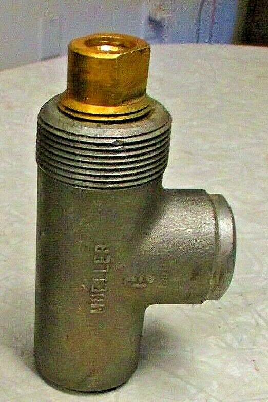 MUELLER H-17656 1-1/4" NO-BLO Service Stop Tee Weld End 1440 PSIG ...