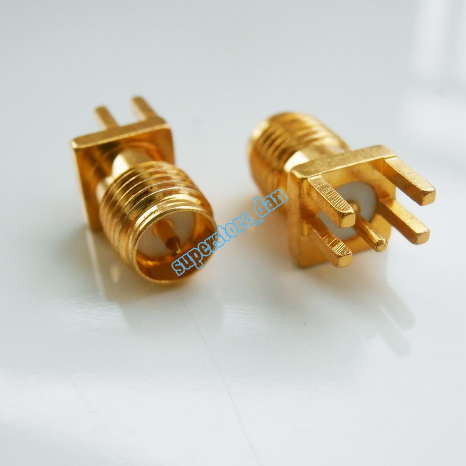 10x RP-SMA female jack center solder PCB clip edge mount RF connector ...