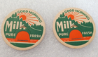 2 Generic Good Morning Pure Fresh Milk Dairy Products Farm Bottle Cap ...