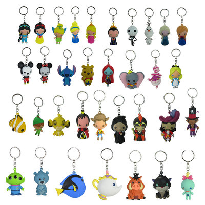 Brand New Walt Disney Characters Princess Figural 3d Keyring Keychain ...