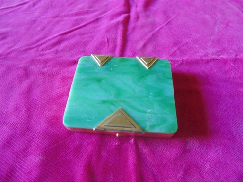 Vintage Jade Art Deco Powder Compact made in France. | eBay