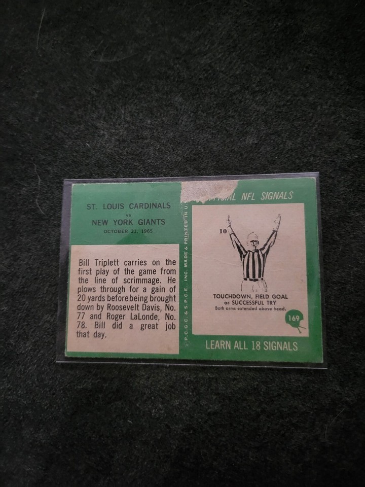 1966 Philadelphia - #169 Rosey Davis, Roger LaLonde, Bill Triplett (RC ...