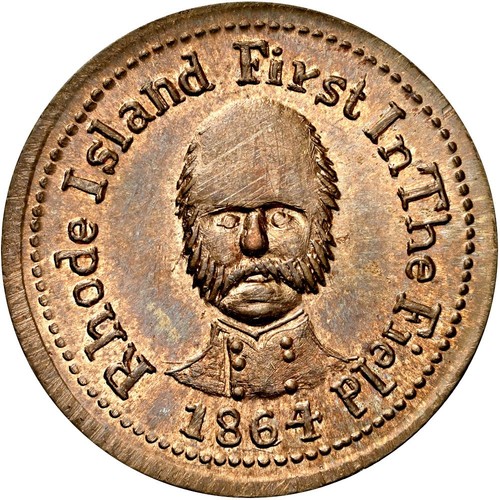 Providence Rhode Island Civil War Token Burnside Sideburns R9 NGC MS66 ...