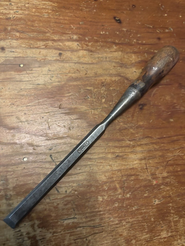 Vintage Stanley Chisel Everlasting or 750 ? Chisel 1/2 Inch Wood Handle ...