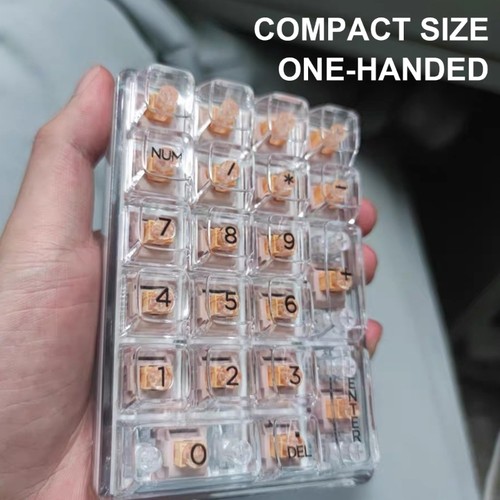 PC Transparent Numeric Keypad MX Keycaps 22Keys with Crystal ...