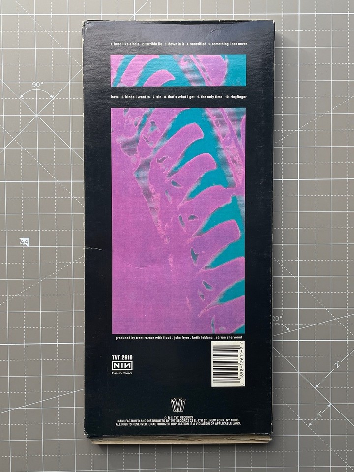 Nine Inch Nails Pretty Hate Machine CD Longbox Packaging No CD Trent ...