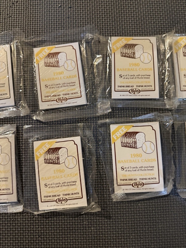 (10) Packs 1980 Topps Baseball Hunts Unopened Sealed Cello Pack Lot ...