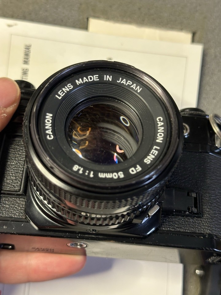 Canon A-1 New FD NFD 50mm F/1.4 Lens 35mm Film Camera - Black #343 ...