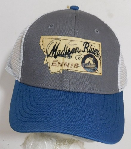 Madison River Hat Fishing Trucker Snapback Ennis Montana Mesh Back Cap ...