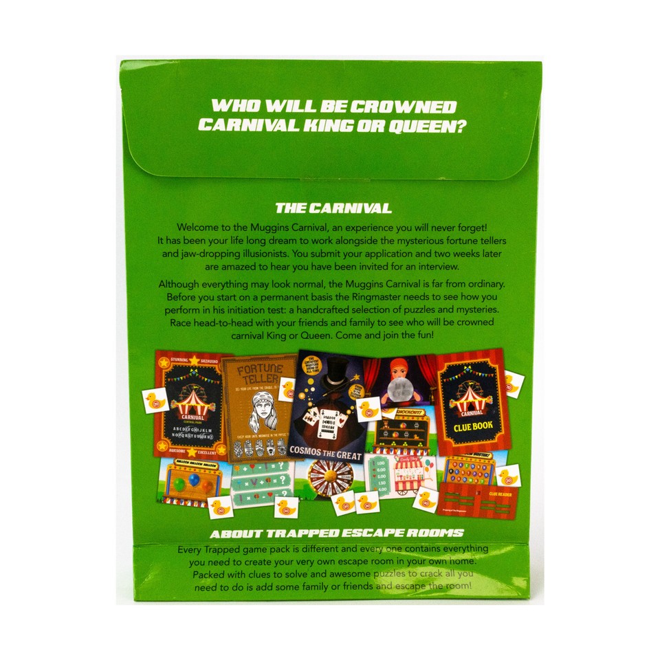 Solid Roots Family Games Trapped - The Carnival, Escape Room Game Pack VG+/NM | eBay