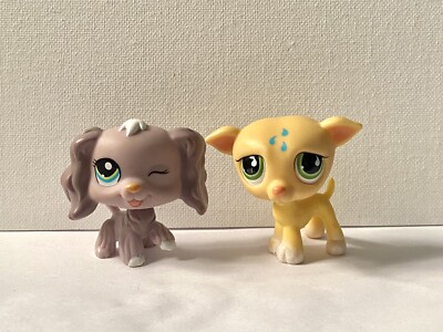 LPS Littlest Pet Shop Authentic DOG Lot Greyhound #875 Cocker Spaniel ...