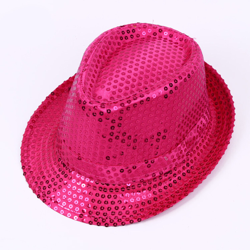Men Women Jazz Hat Glitter Sequins Stage Dance Show Performance Jazz ...