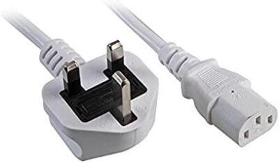 10M Power Mains PC Kettle Cable UK 3 Pin IEC C13 Monitor PC Screen 10 ...