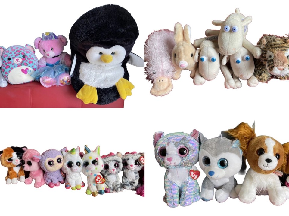 Lot 62 Plush TY Beanie Boo Farm Stuff Animals SERTA Lamb Sheep Pig ...
