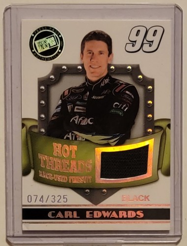 Carl Edwards NASCAR Aflac 2009 Press Pass Premium Hot Threads Black ...