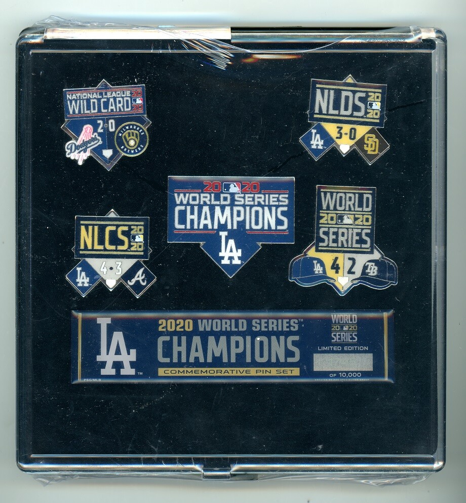 Dodgers 2020 World Series Champions 5 Pin Set Los Angeles LA L.A Champs ...