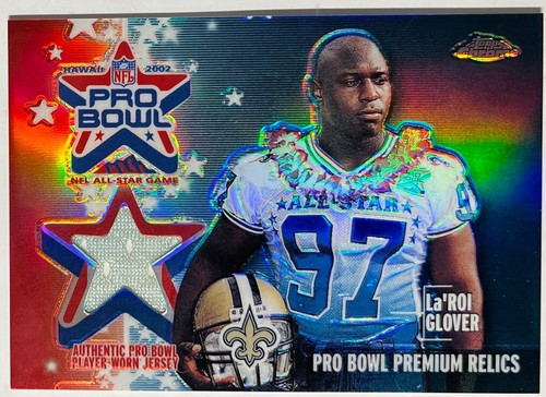 2002 LaRoi Glover Topps Chrome Pro Bowl Game Used Worn Jersey New ...