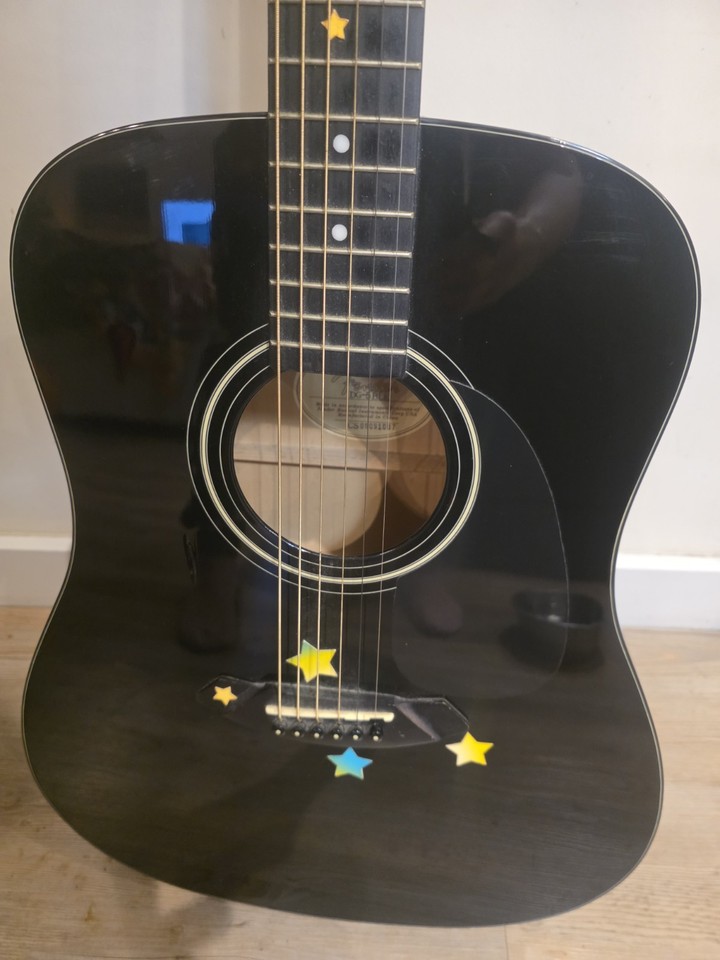 Fender DG-5 Acoustic Dreadnought Guitar Black Finish (JF128M) | eBay UK